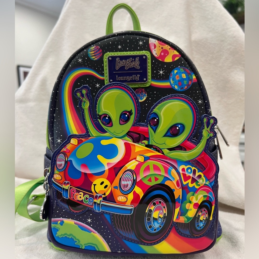 Loungefly Lisa Frank Cosmic Alien Ride Mini Backpack - Gem